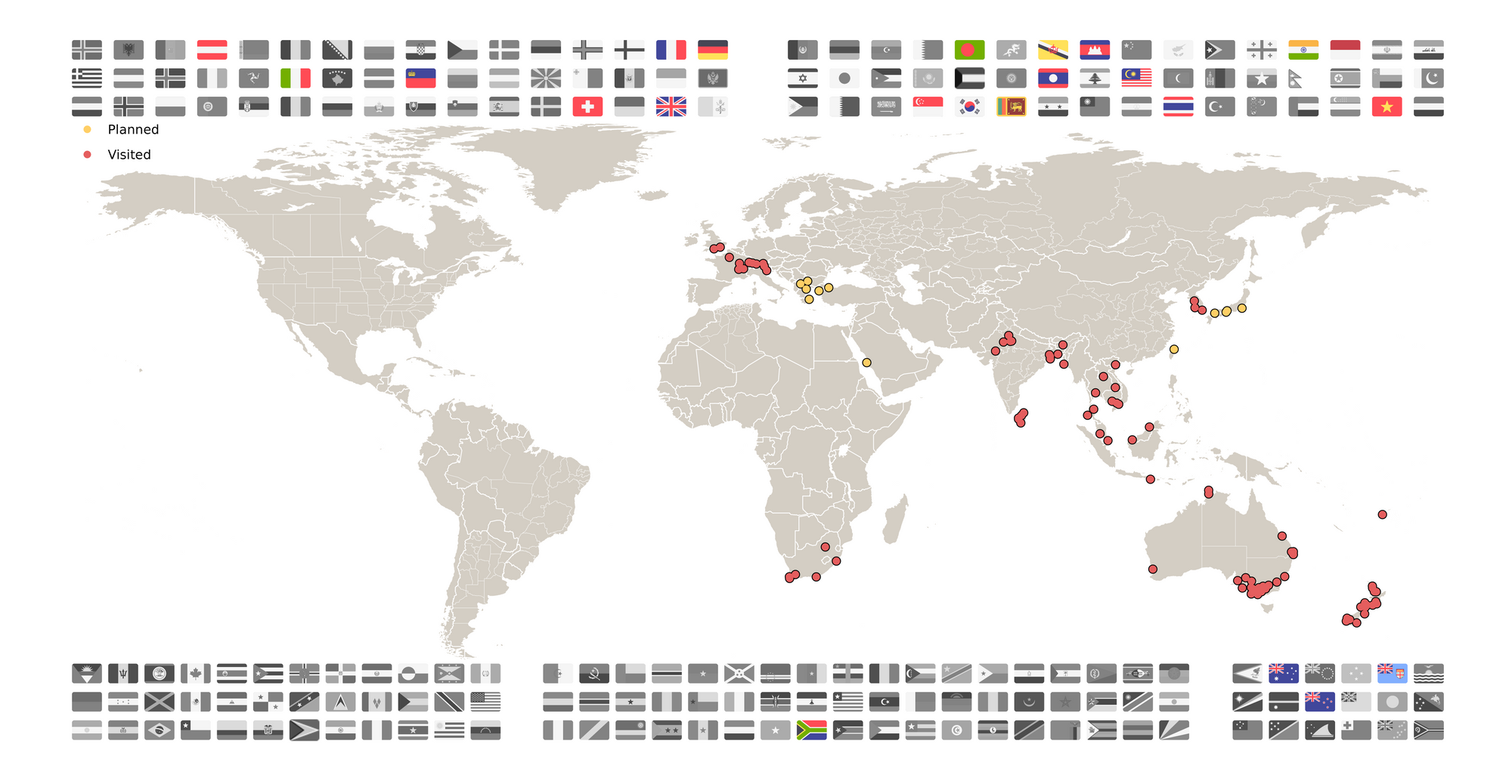 How to build a travel map in R